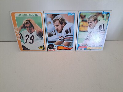 LOT OF 3 ROBIN EARL 1970s Cards Rookie #32 501 294 CHICAGO BEARS ...