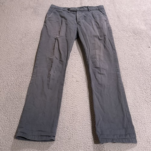 Unis Pants Mens 32x30 Gray Chino Slim Straight Leg Casual Button Fly ...