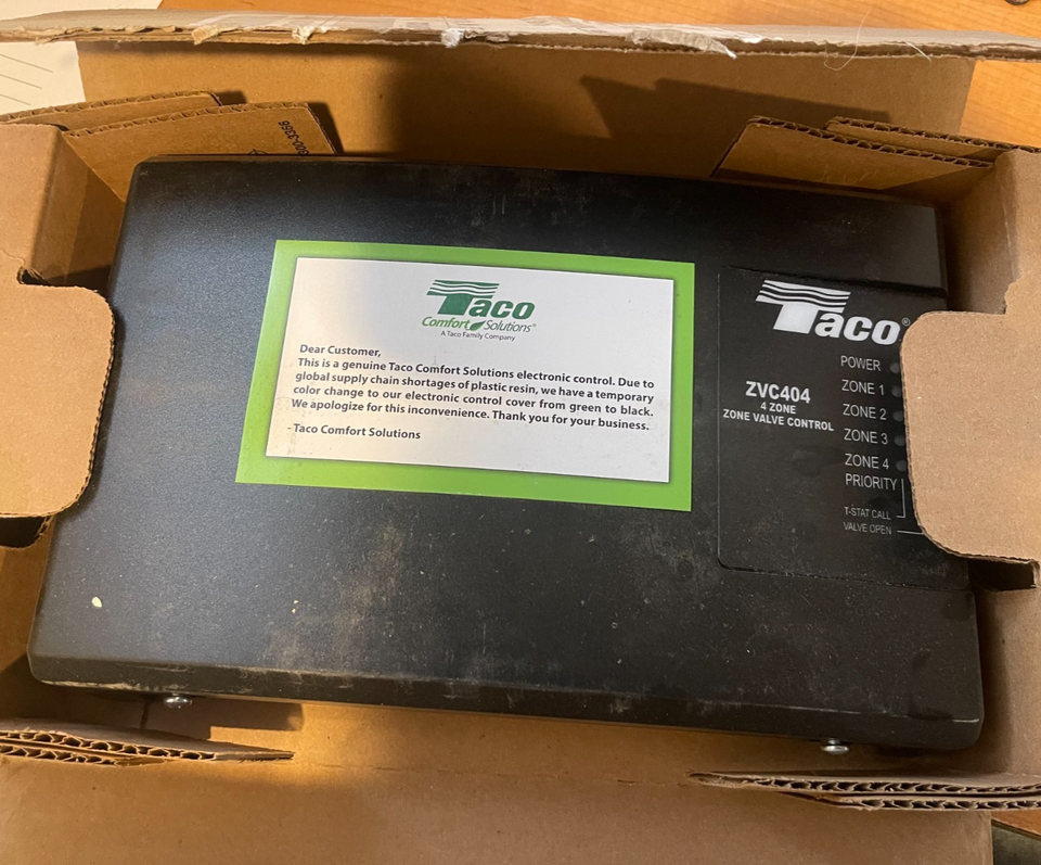 Taco ZVC404-4 Zone Valve Control 4 Zone w/ Priority 120V 24V Output | eBay