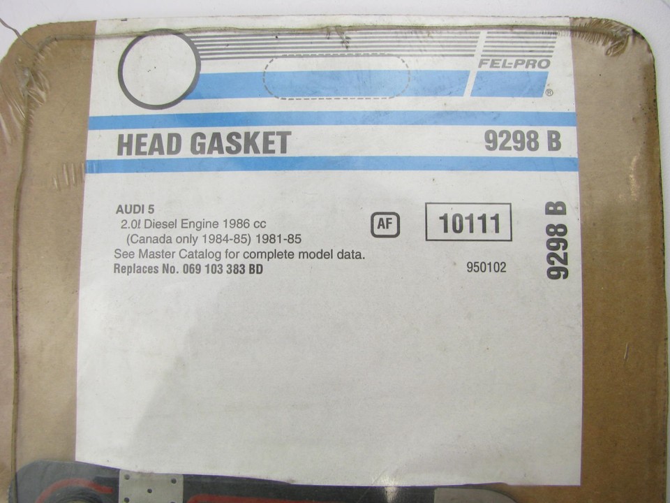 Fel-Pro 9298B Engine Cylinder Head Gasket For 1981-1985 Audi 5000 2.0L ...