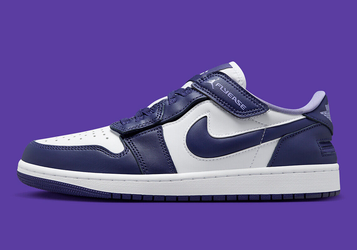 Nike Air Jordan 1 Low Flyease Sky J Purple Court White Nike Air Jordan 1 Low Flyease Sky J Purple Court White