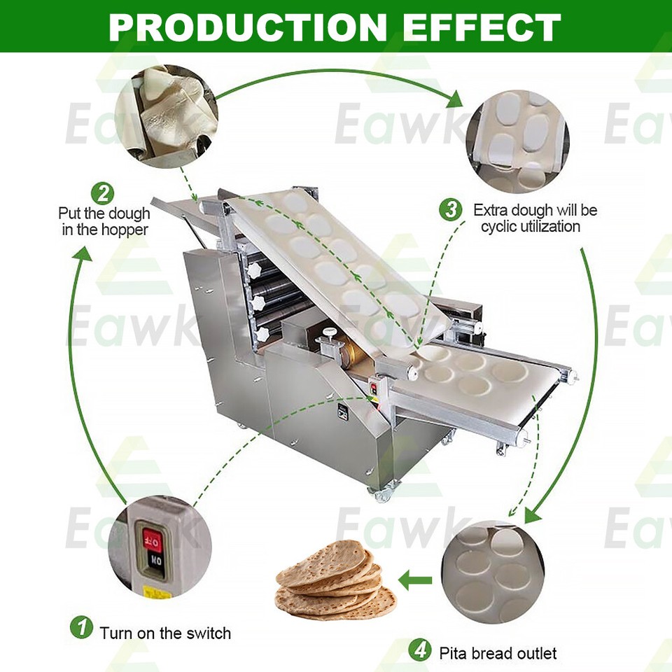 Commercial Electric Tandoori Chapati Naan Tortilla Maker Roti Flat ...