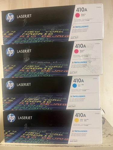 Lot of 4 -Genuine HP 410A CF411A, CF412A, (2) CF413A (Y.C/M) SEALED ...