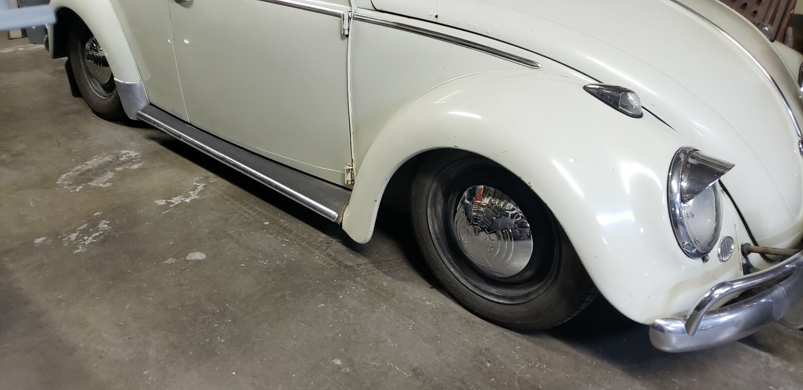 Vintage vw Volkswagen split oval window bug kdf hubcaps chrome set empi ...