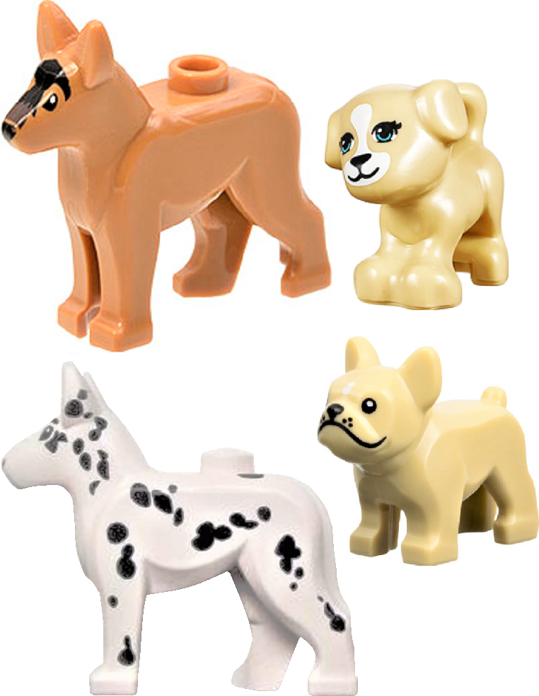 LEGO DOG PACK #2 - LOT OF 4 PUPPIES (Parts 92586pb01, see description ...