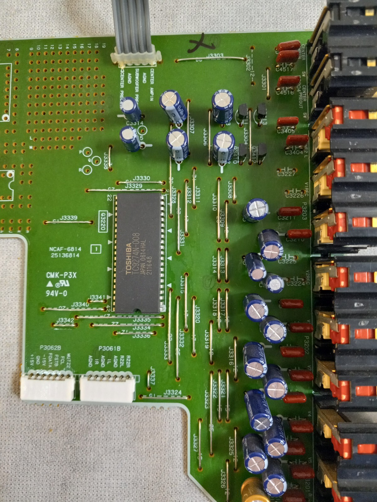 ONKYO TX-DS989 ver2 AV Receiver PRE OUT & DVD VIDEO IO PCB NCAF6814 ...