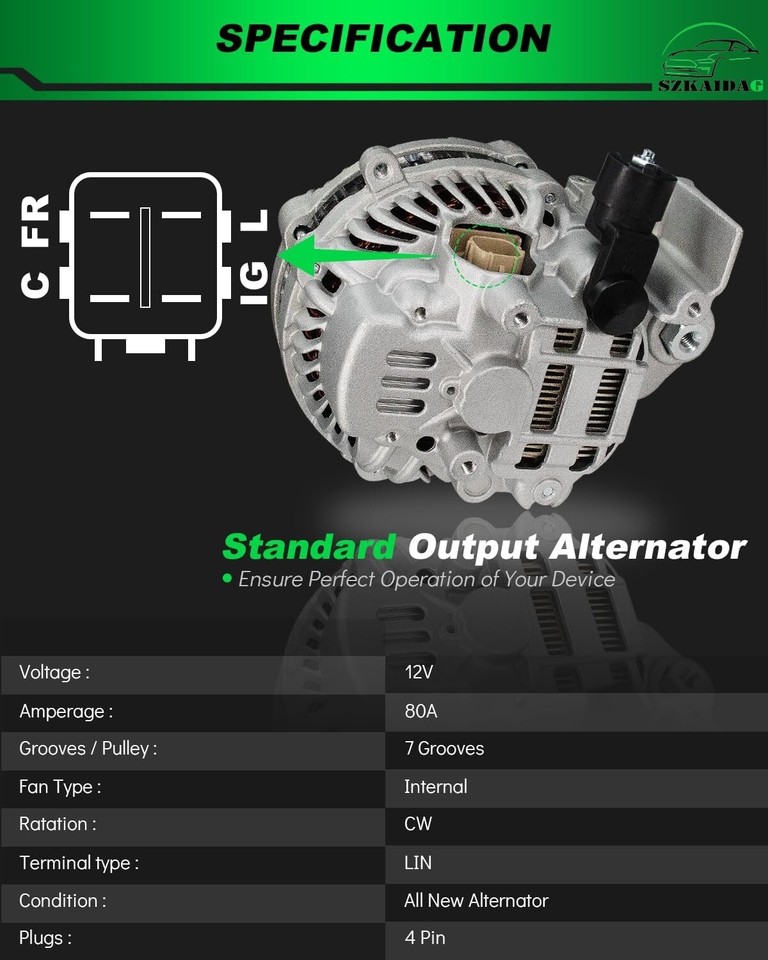 11176 Alternator for Handa Civic DX EX EX-L GX LX LX-S 1.8L 2006-2011 ...