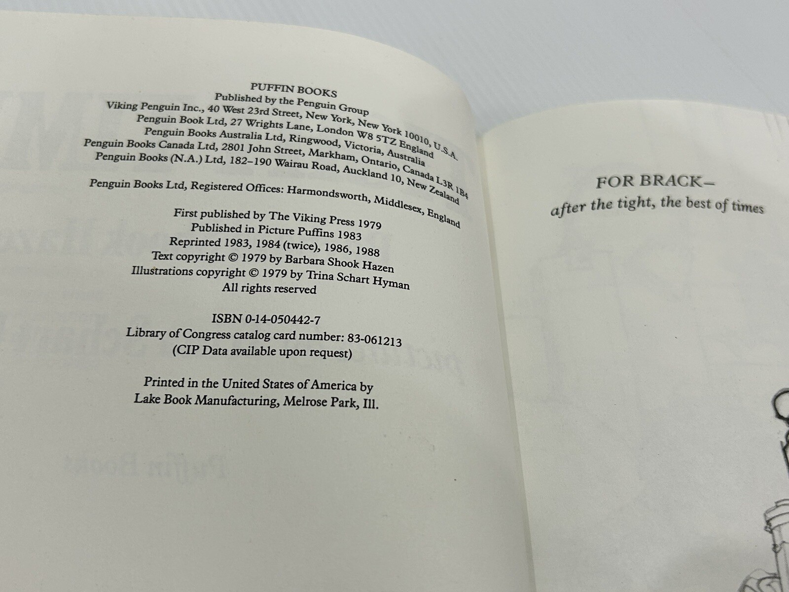 Tight Times; Picture Puffin Books - Barbara Shook Hazen PB 1988 - Cost ...