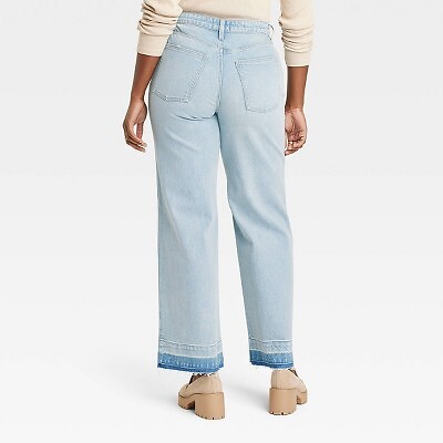 Women's High-Rise Wide Leg Jeans - Universal Thread Light Wash 16 | eBay