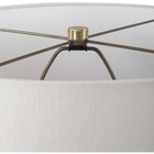 Uttermost 30419 Crimp Table Lamp Ivory Glaze with Gold Leaf and Brass ...