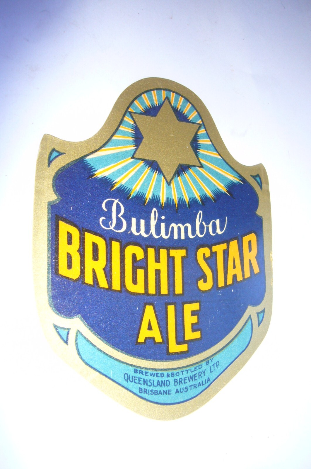 BULIMBA BRIGHT STAR ALE by QUEENSLAND BREWERY Ltd BEER LABEL 1960s | eBay