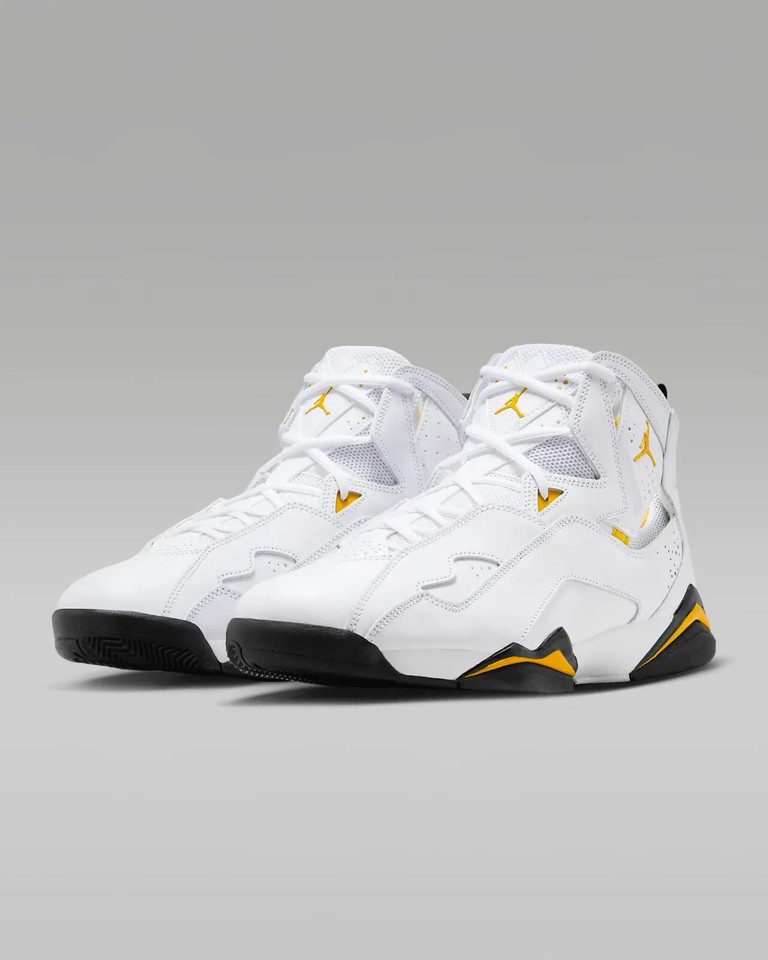 Nike Air Jordan True Flight Shoes White Black Yellow Ochre 342964-107 ...