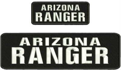 ARIZONA RANGER embroidery Patches 3.5x10 and 2x5 inches hook ON BACK ...