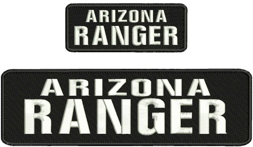 ARIZONA RANGER embroidery Patches 3.5x10 and 2x5 inches hook ON BACK ...