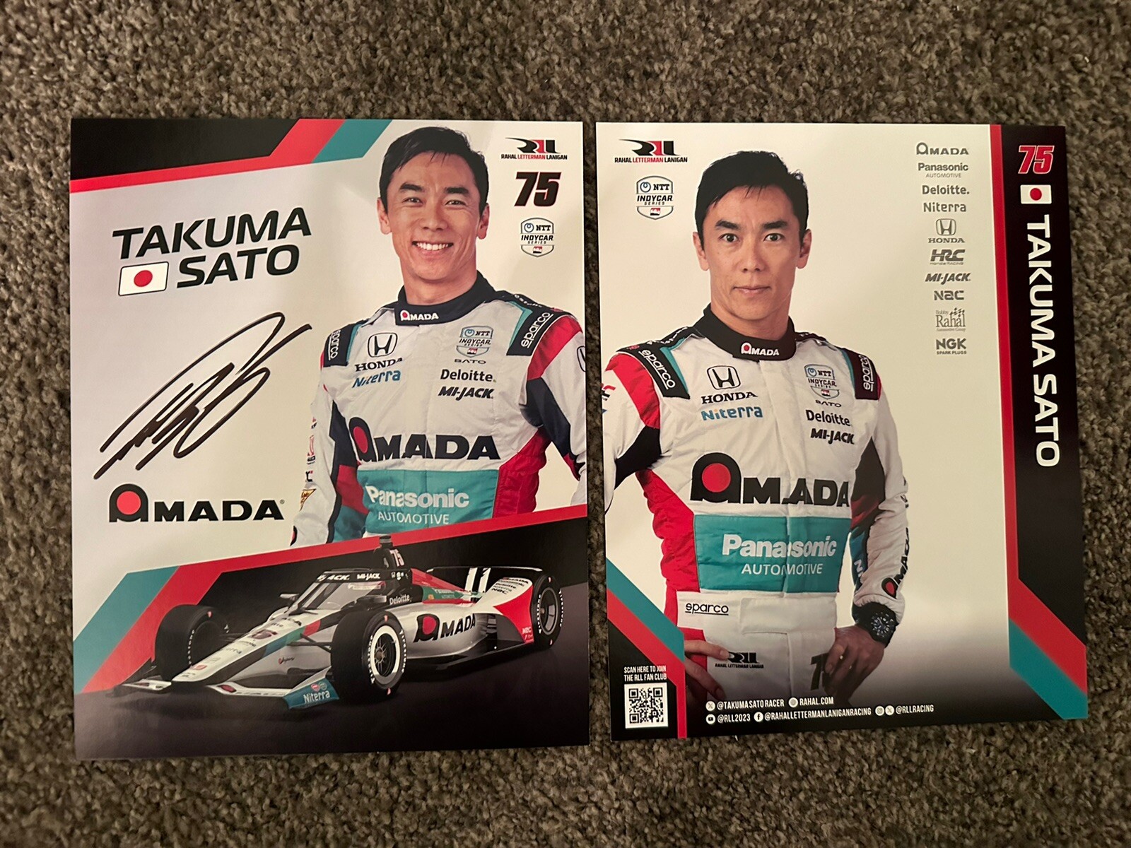Takuma Sato 2024 Indy 500 Signed Car Promo Hero Card Indianapolis | eBay