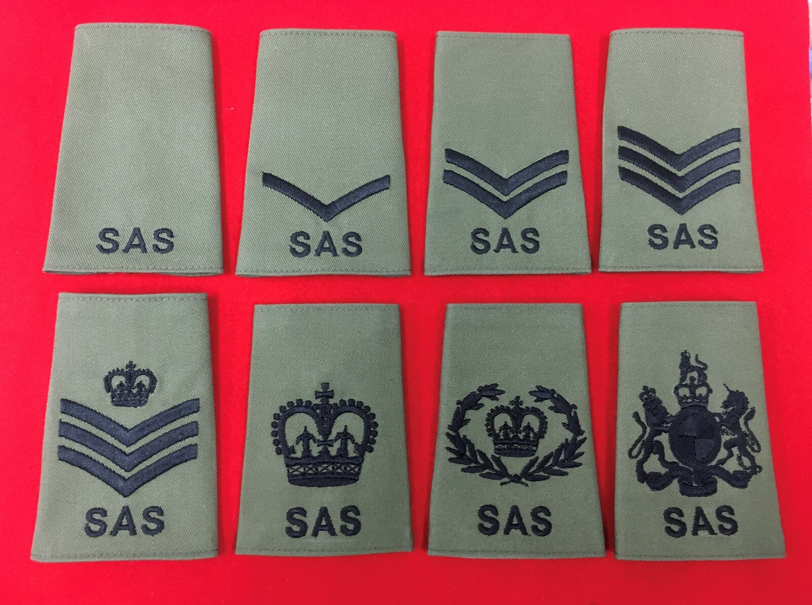 High Quality Olive Green SAS Combat Rank Slides Special Air Service ...