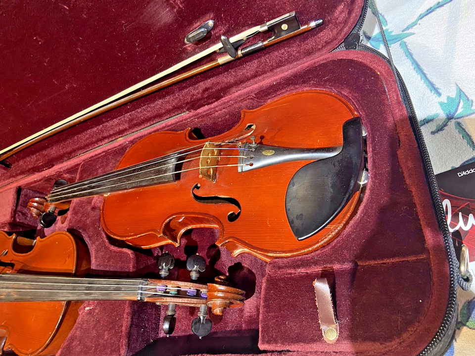 2 French JTL antique 4/4 Violins In Double Case | eBay