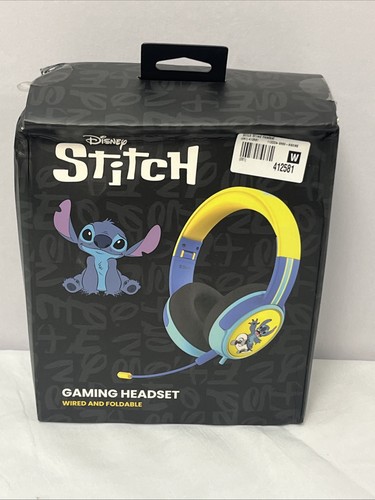 Disney Stitch Kids Gaming Headset Adjustable Foldable And Wired W/Mic 3 ...