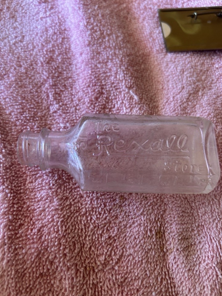 'From The Rexall Store' Embossed Glass Goldfish Bowl Pharmacy Drug ...
