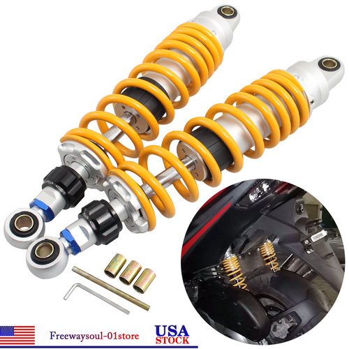 Universal 330mm 13" Gold Rear Air Shocks Damper Absorbers Suspension ...