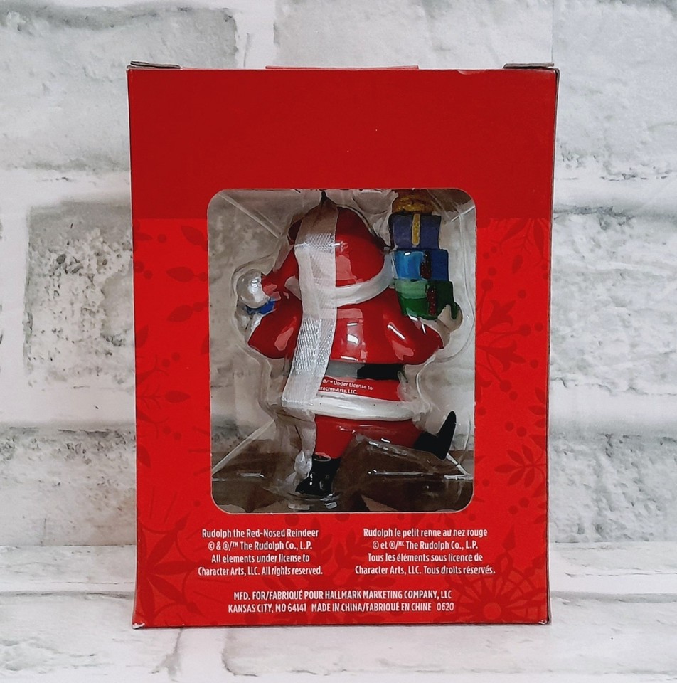 Hallmark Rudolph the Red Nosed Reindeer Santa Claus Christmas Ornament ...