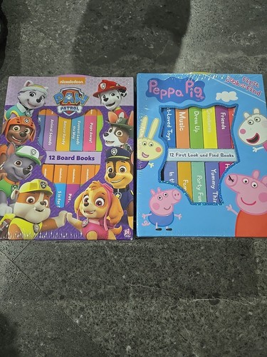 LOT Of 2: My First Library: Peppa Pig and Paw Patrol Each Has 12 Books ...