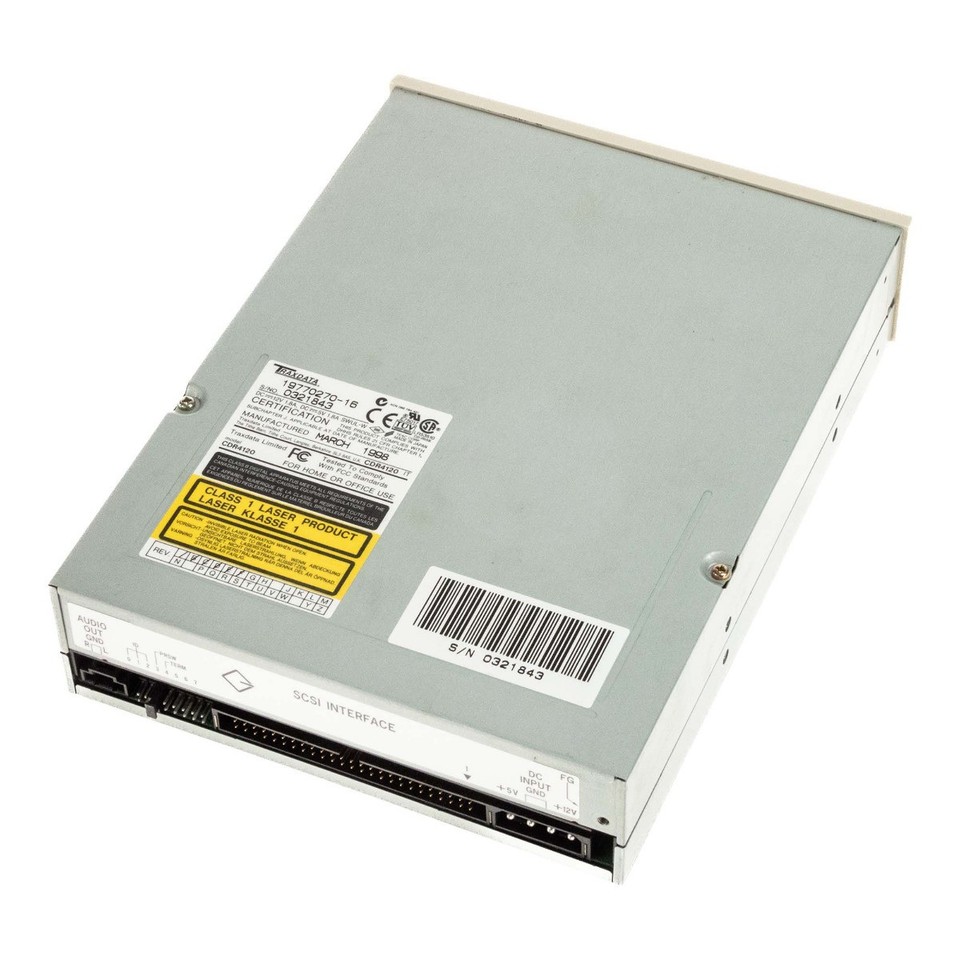 Internal Drive Burner TRAXDATA CDR4120 CD-RW Drive 50-Pin SCSI 5.25 ...