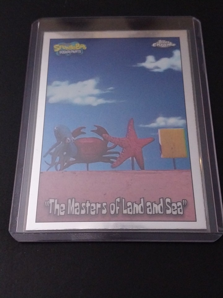 2025 Spongebob Topps Chrome 25th #83 Masters of land and sea base card ...