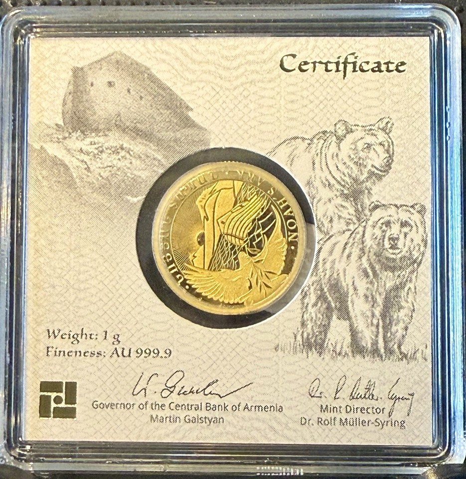 2025 1 Gram Armenian Gold Noah's Ark Coin | eBay