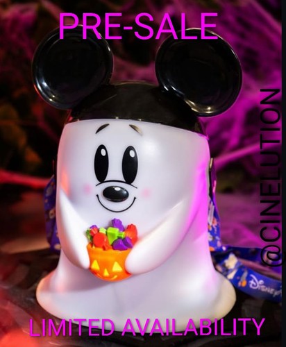 PRESALE NEW 2025 Disney Parks Halloween Mickey Ghost Popcorn Bucket ...