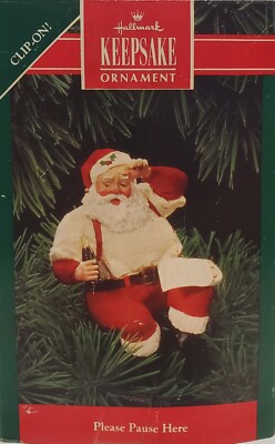 Hallmark Keepsake Ornament Please Pause Here Coke-a-Cola Santa Clip-On ...