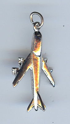 VINTAGE DIMENSIONAL STERLING SILVER PASSENGER JET AIRPLANE CHARM | eBay
