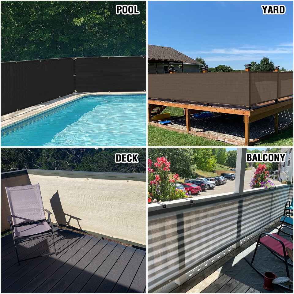 30in Balcony Privacy Fence Screen Deck Windscreen Mesh Shade Cover ...