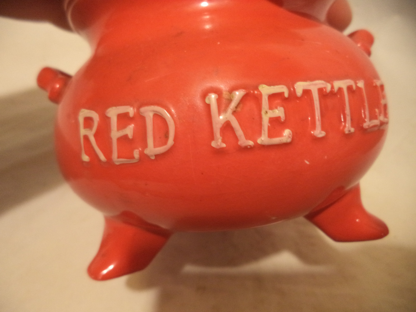 Vintage Penny Pot LEGO Japan Ceramic RED KETTLE Piggy Bank | eBay