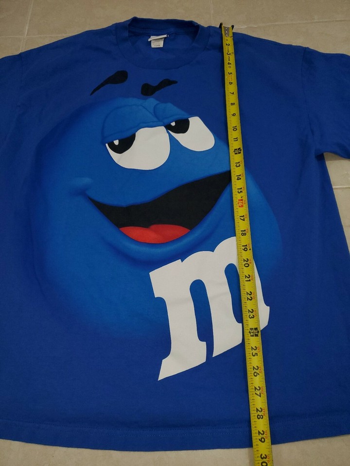 Blue M & M TShirt Size XL Adult M&M Shirt Candy Men Women Unisex | eBay