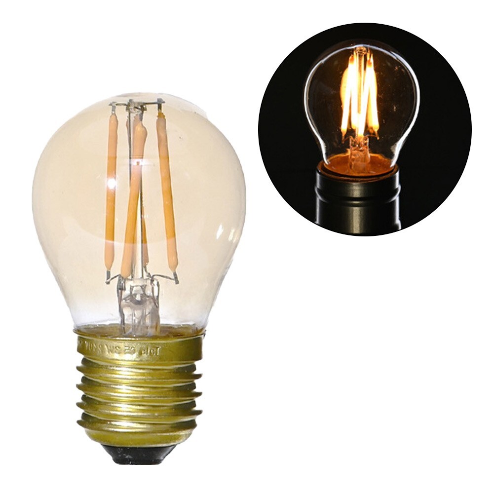 Retro style G45 LED Bulb E27 Base Warm Yellow 2300K Nostalgic Edison ...