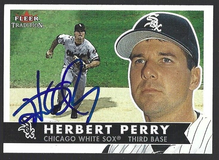 2001 Fleer Tradition Herbert Perry #150 IP autograph signed card | eBay