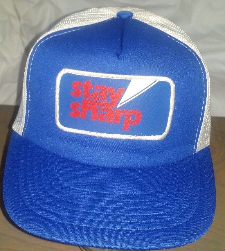 Vintage Stay Sharp Trucker Hat Cap - Gem