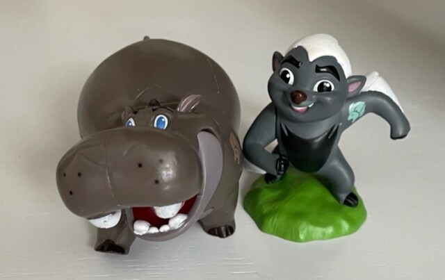 LOT OF 2 DISNEY JUST PLAY THE LION GUARD BESHTE HIPPO AND BUNGA FIGURES ...