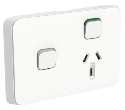 Clipsal ICONIC SINGLE SWITCH SOCKET OUTLET 10A Extra Switch, Horizontal ...
