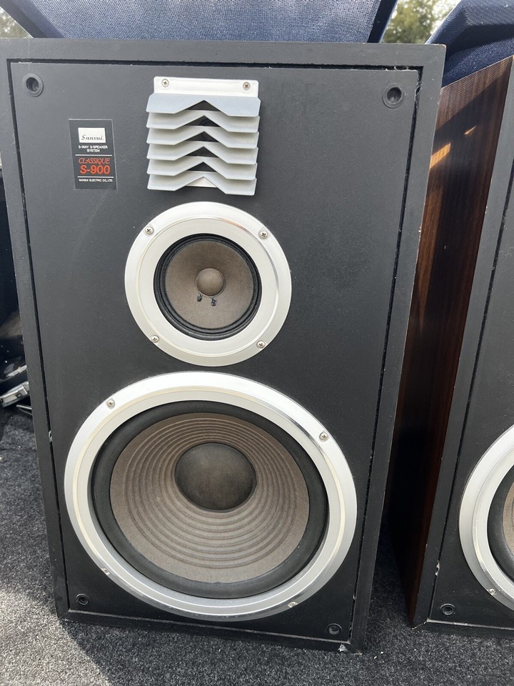 Pair of Vintage SANSUI SP-900 Speakers Blue Grills Also and Cable Made ...