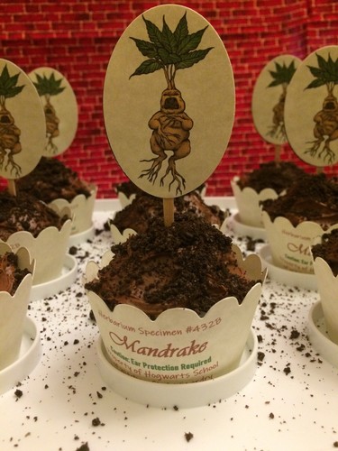 Mandrake plant 12 Cupcake Wrappers Toppers Muffin Birthday Party Fiesta ...