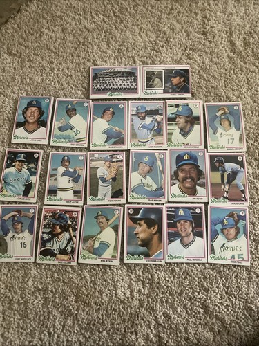 1978 Topps SEATTLE MARINERS TEAM Set STEVE BRAUN Tom HOUSE HALE LOPEZ ...