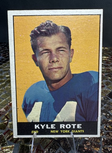 1961 Topps Football #87 Kyle Rote New York Giants | eBay