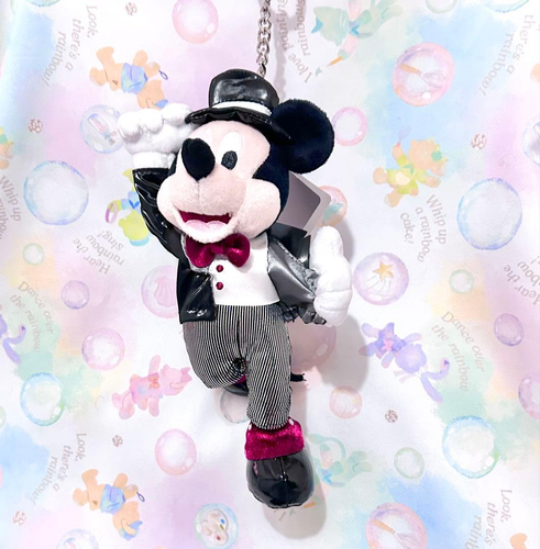 Disney Mickey Mouse Birthday Carabiner Plush Keychain Set 2pc Face ...