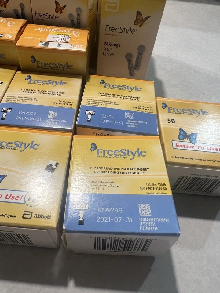 Expired Freestyle 800 Lancets And 600 Blood Glucose Test Strips 2018 ...