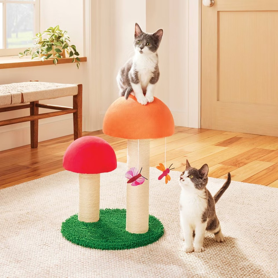 Knock Down Post Novelty Double Toadstool Cat Scratcher - 19" - Boots | eBay