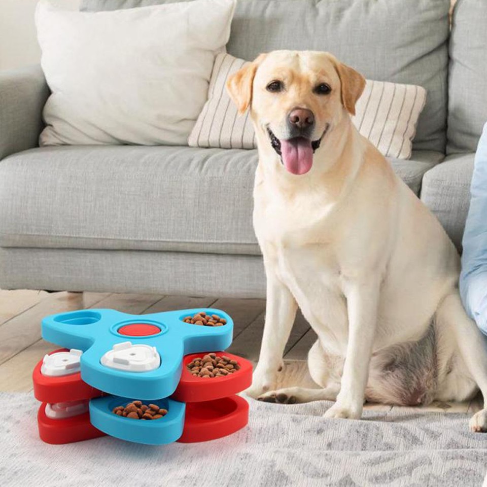 Pet Puzzle Feeder Mental Enrichment Interactive Food Treatow Feeding ...