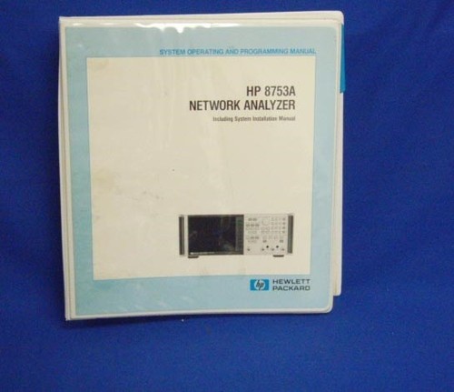 HP 8753A Network Analyzer Operatin & Programming Manual | eBay