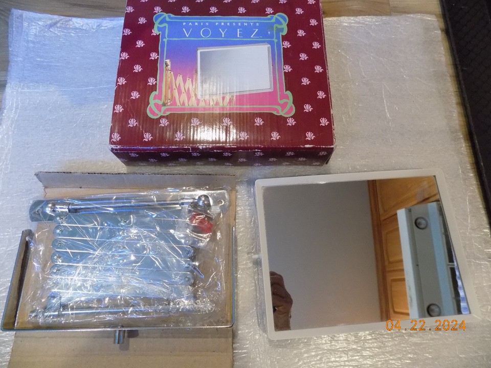 Chrome Extension Vanity Mirror Paris Presents Voyez 1984 - S/B | eBay